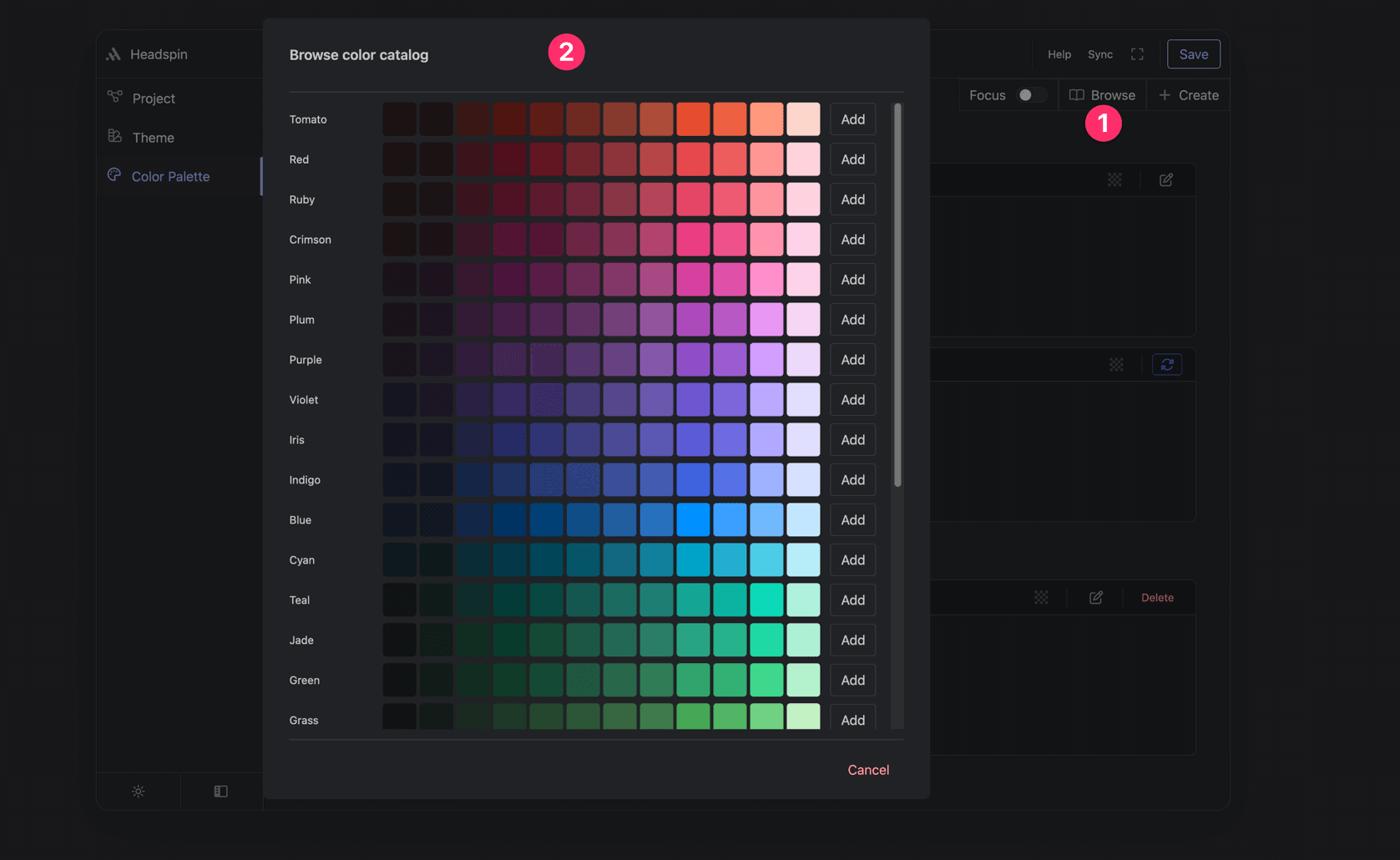 Color system – Headspin UI